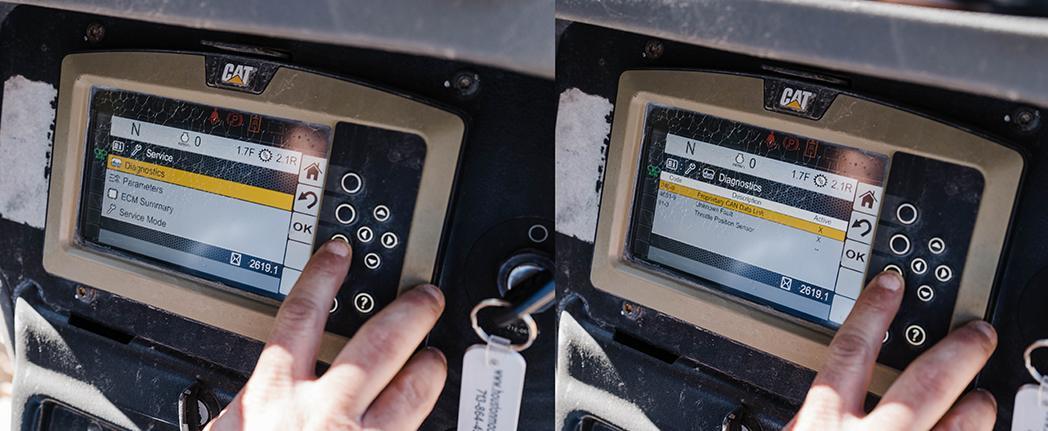Warning Indicator On A CAT Dozer - Houston Heavy Machinery