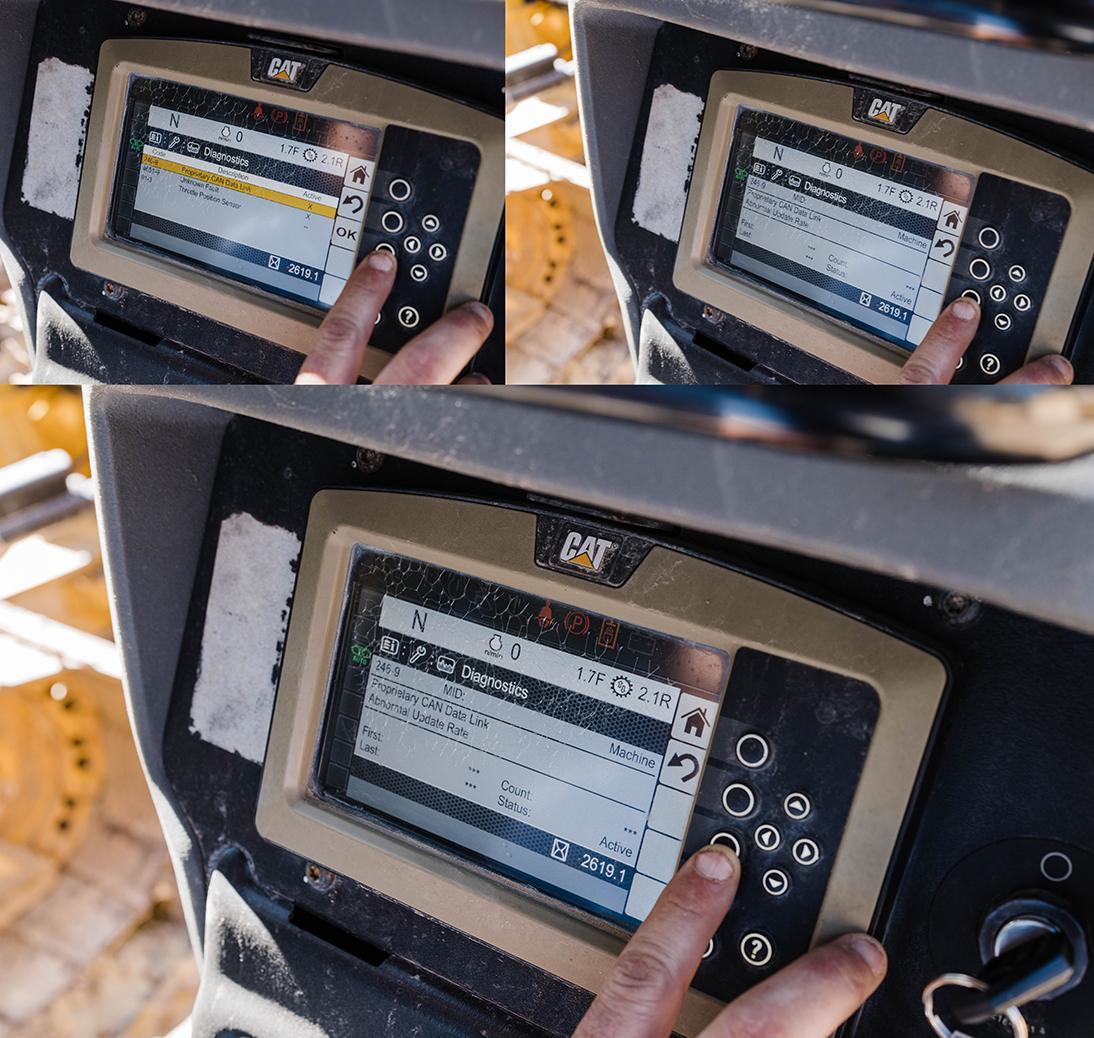 Warning Indicator On A CAT Dozer - Houston Heavy Machinery