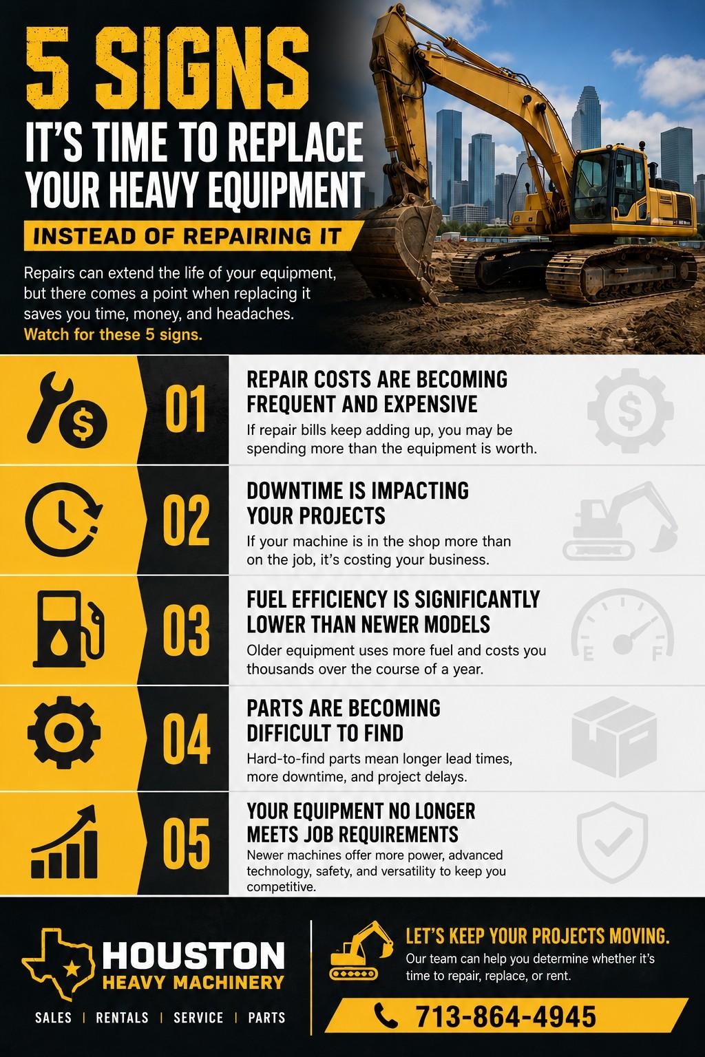 5 Signs It's Time to Replace Your Heavy Equipment Instead of Repairing ...